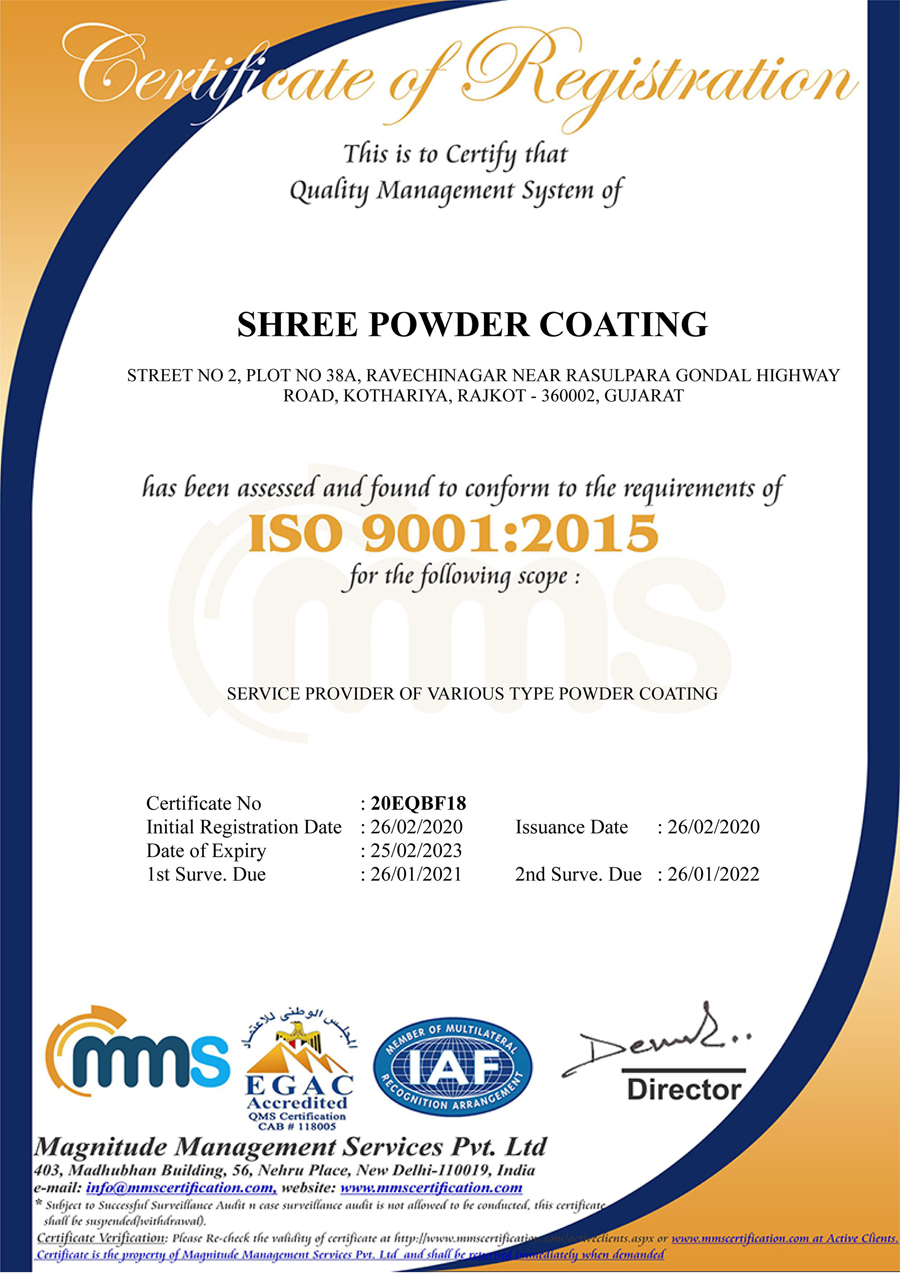 Certificate – Shree Powder Coating